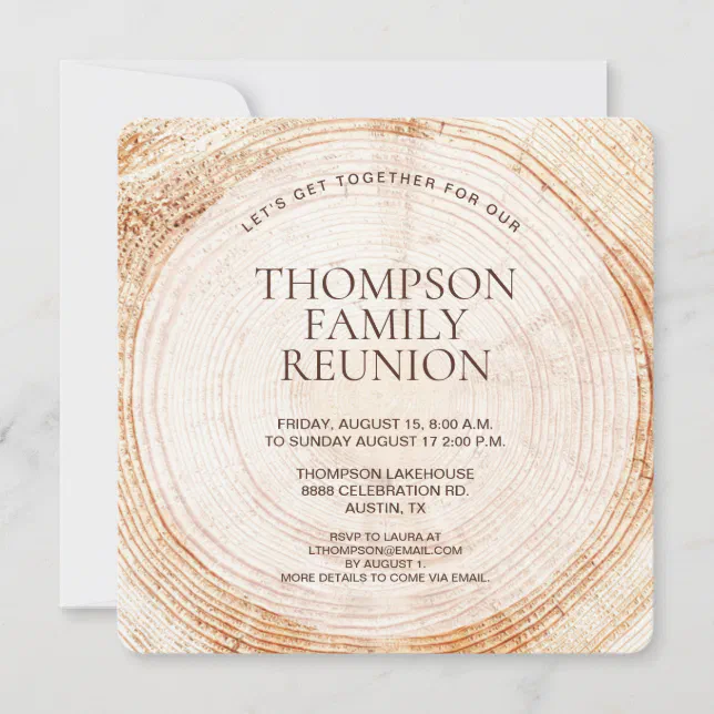 Rustic Wood Lakehouse Family reunion Invitation | Zazzle