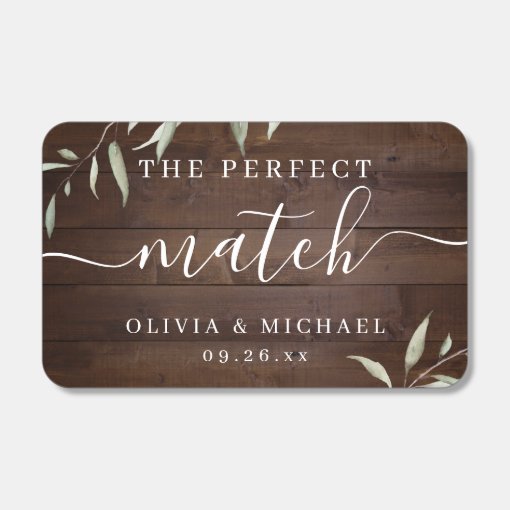 Rustic wood leaves the perfect match wedding favor | Zazzle