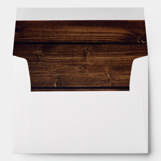 Rustic Wood Lined Envelopes with Return Address | Zazzle.com