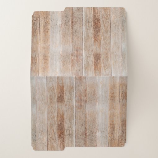 Rustic Wood Look Planks Brown File Folder | Zazzle