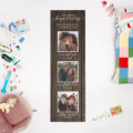 Rustic Wood Love Story Timeline Photo Wedding Outdoor Rug | Zazzle