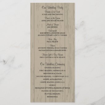 Rustic Wood Mason Jar and Daisies Program | Zazzle