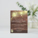 Rustic Wood Mason String Lights Engagement Party Postcard | Zazzle