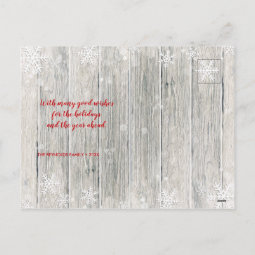 Rustic Wood Merry Christmas Photo - Postcard | Zazzle