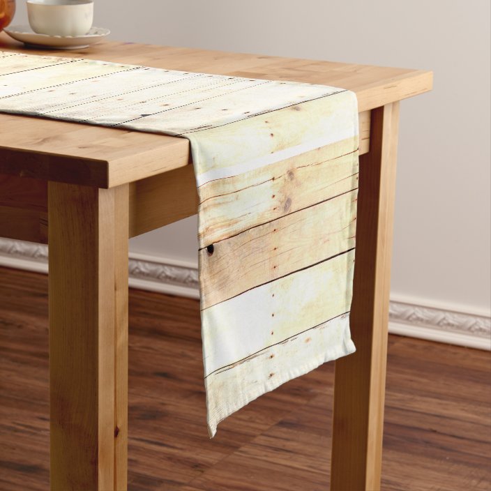 Rustic Wood Old Barn Board Barnwood Paneling Long Table Runner | Zazzle.com