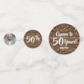 Rustic Wood Panels Gold Country Happy Birthday Confetti | Zazzle