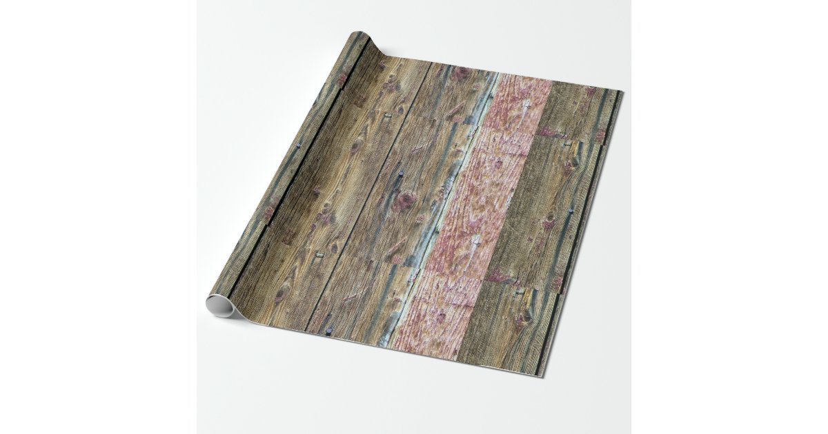 Rustic Wood Panels Wrapping Paper | Zazzle