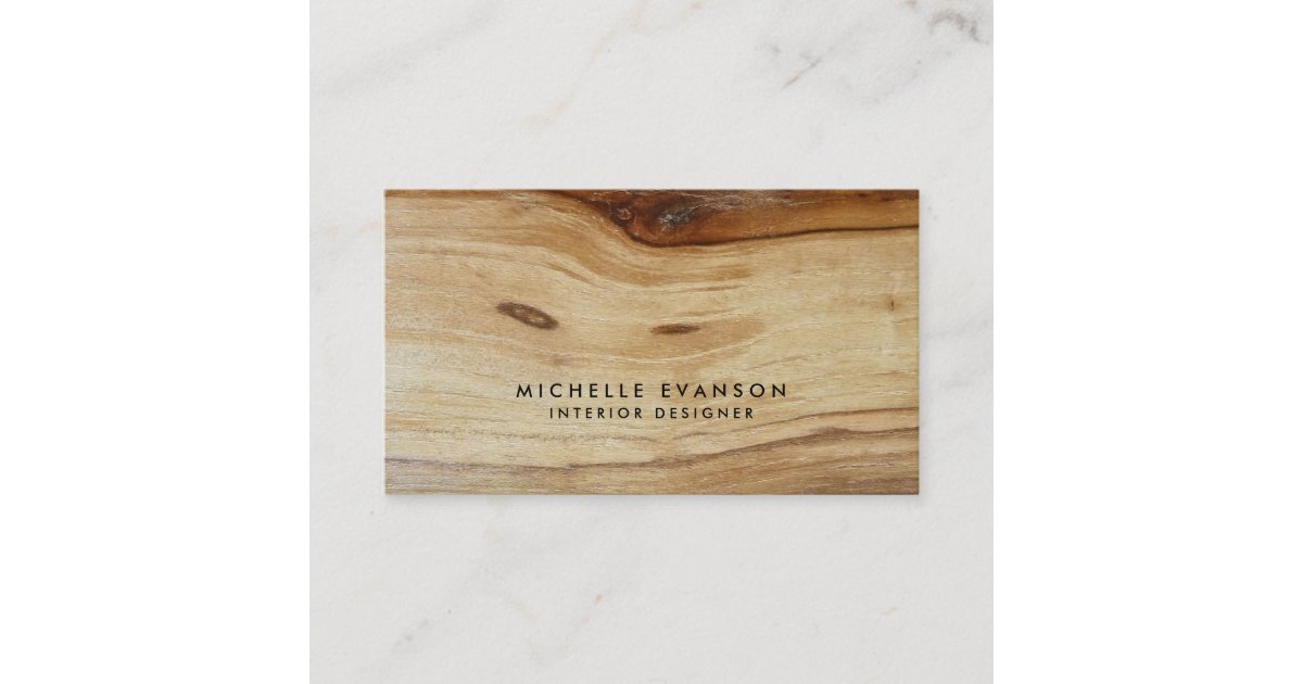 Rustic Wood Pattern Professional Nature Business Card | Zazzle