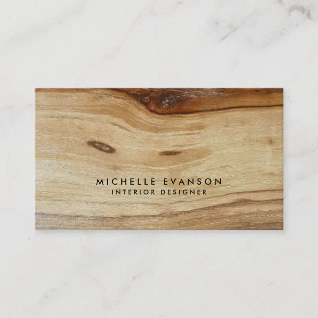 Rustic Wood Pattern Professional Nature Business Card | Zazzle