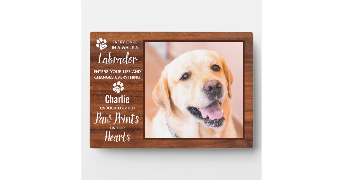Rustic Wood Pet Dog Labrador Retriever Memorial Plaque | Zazzle