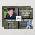 Rustic Wood Photo Graduation Announcement | Zazzle