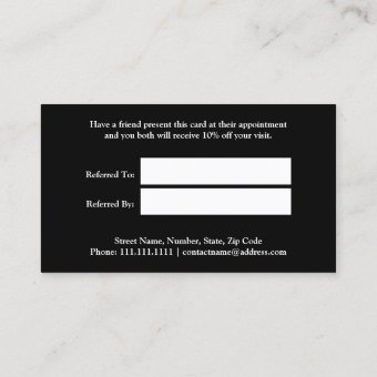 Rustic Wood Referral Card | Zazzle
