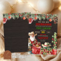 Rustic Wood Santa Hoedown Holiday Christmas Party Invitation | Zazzle
