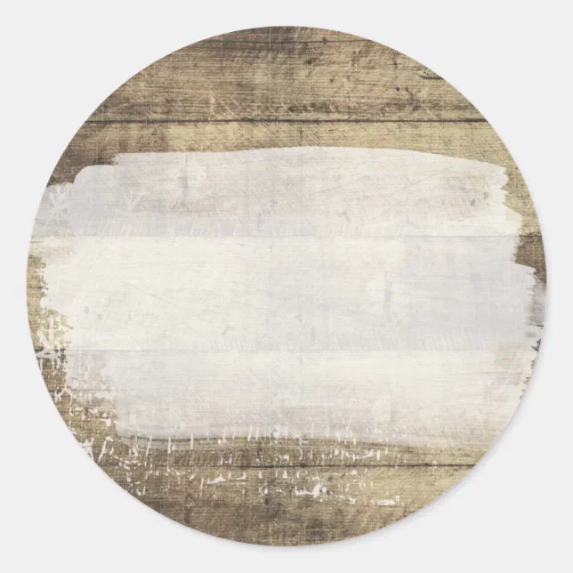 Rustic Wood Shabby Grunge Vintage Painted Boards Classic Round Sticker ...