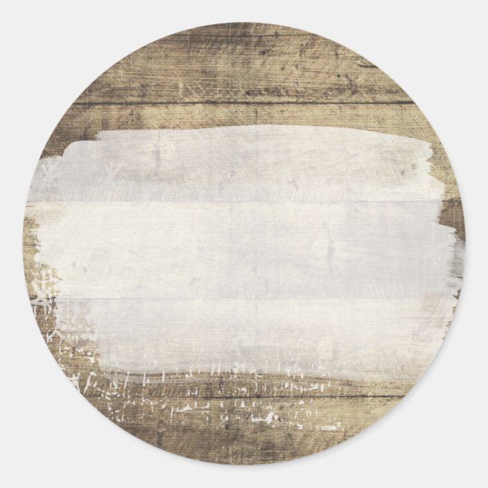 Rustic Wood Shabby Grunge Vintage Painted Boards Classic Round Sticker ...