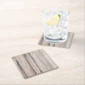 Rustic Wood Square Paper Coaster | Zazzle