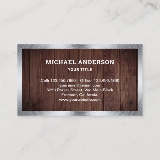 Rustic Wood Steel Butcher Knife Meat Shop Business Card | Zazzle