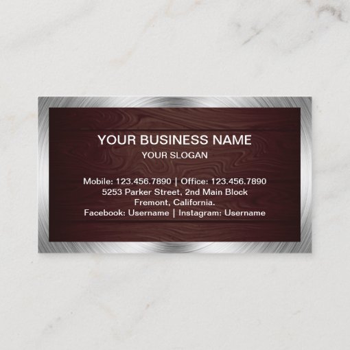 Rustic Wood Steel Home Appliances Repair Business Card | Zazzle