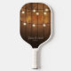 Rustic Wood String Lights Custom Wedding Pickleball Paddle | Zazzle