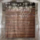 Rustic Wood String Lights Wedding Photo Backdrop | Zazzle