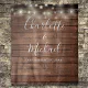 Rustic Wood String Lights Wedding Photo Backdrop | Zazzle