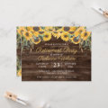 Rustic Wood Sunflower Retirement Party Invitation | Zazzle