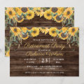 Rustic Wood Sunflower Retirement Party Invitation | Zazzle