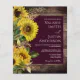 Rustic Wood Sunflower Wedding Invitations Flyer | Zazzle