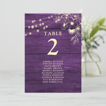 Rustic Wood Table Number Seating Chart | Zazzle
