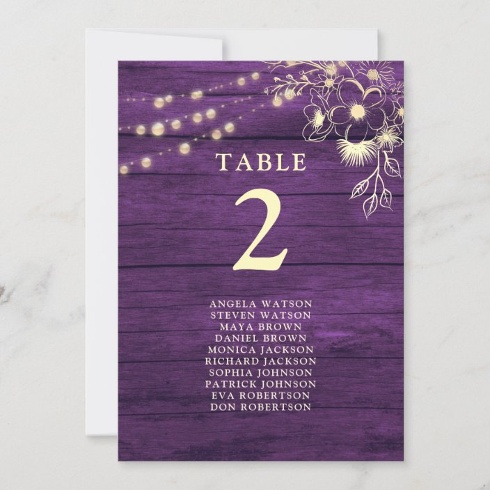 Rustic Wood Table Number Seating Chart | Zazzle.com
