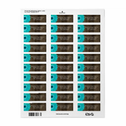 Rustic Wood Teal Gerber Daisy Address Labels | Zazzle