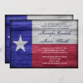 Rustic Wood Texas Flag Wedding Invitations | Zazzle