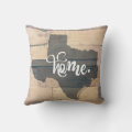 Rustic Wood Texas Home State Throw Pillow | Zazzle