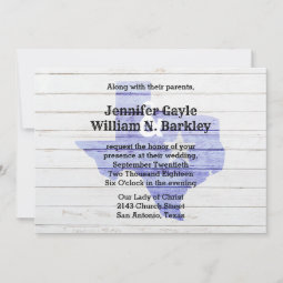 Rustic Wood Texas State Wedding Invitation 2 | Zazzle