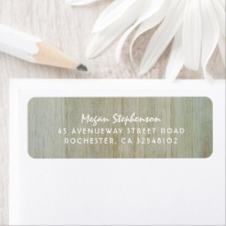 Rustic Wood Texture Image Wedding Label | Zazzle