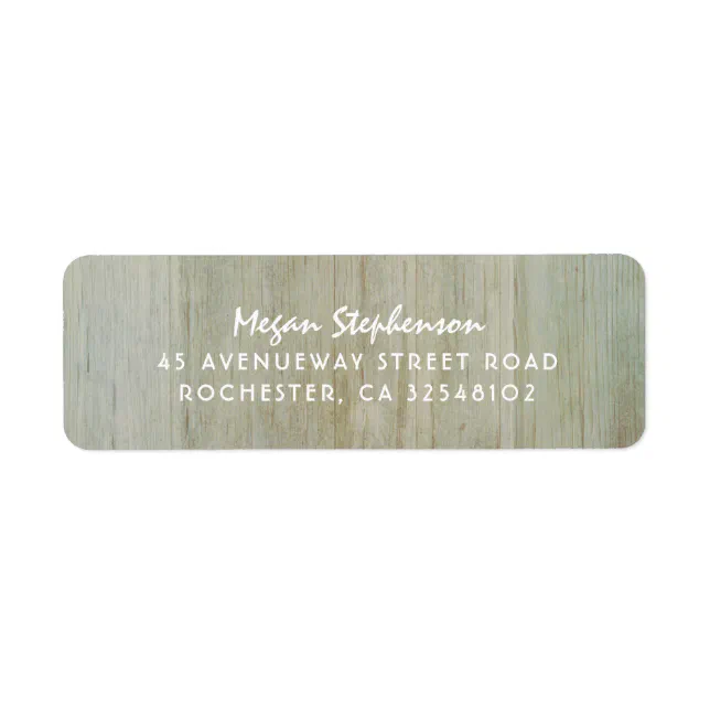 Rustic Wood Texture Image Wedding Label | Zazzle
