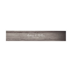 Rustic Wood Texture Invitation Belly Band | Zazzle