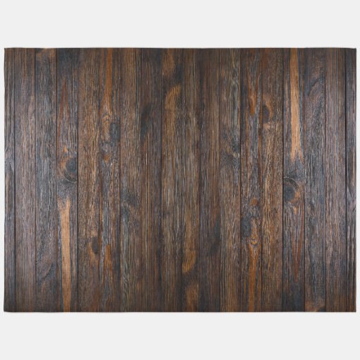 Rustic Wood Tone Dark Brown Large Area Outdoor Rug | Zazzle