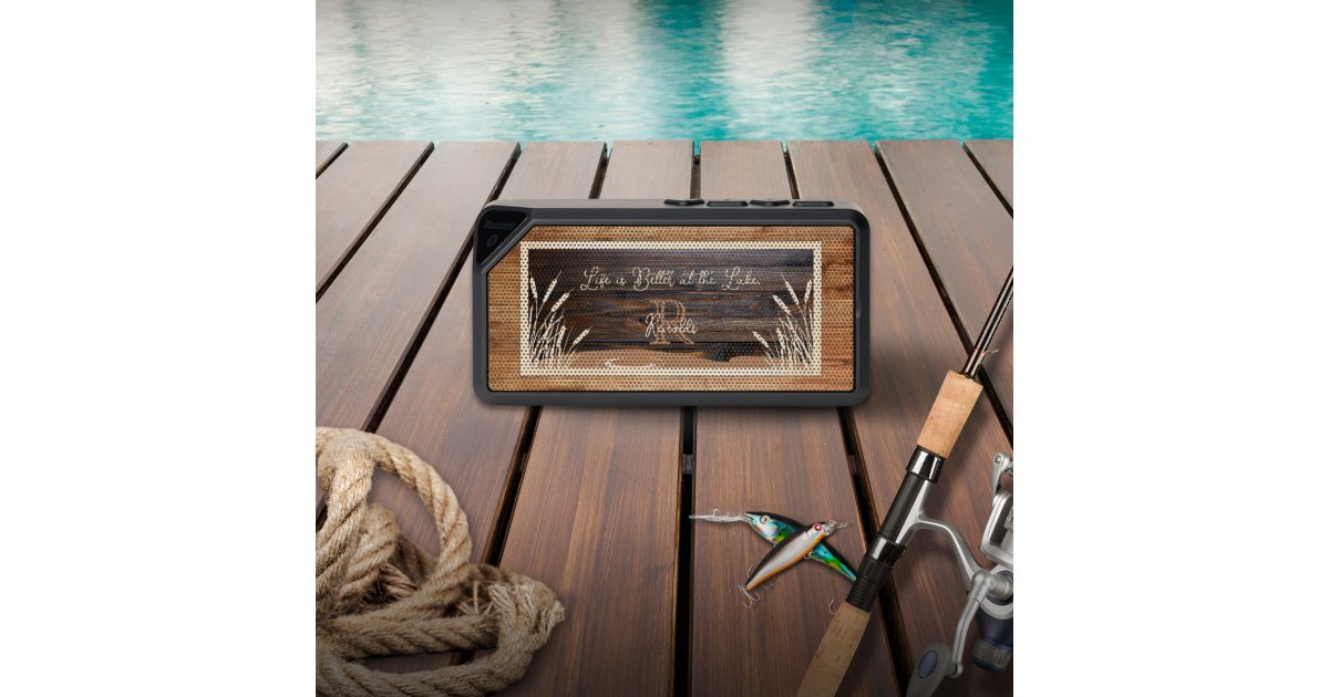 Rustic Wood Tone Lake Bluetooth Speaker | Zazzle