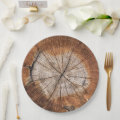 Rustic Wood Trunk Disposable Paper Plates | Zazzle