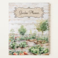 Rustic Wood Vegetable Garden Planner and Journal | Zazzle