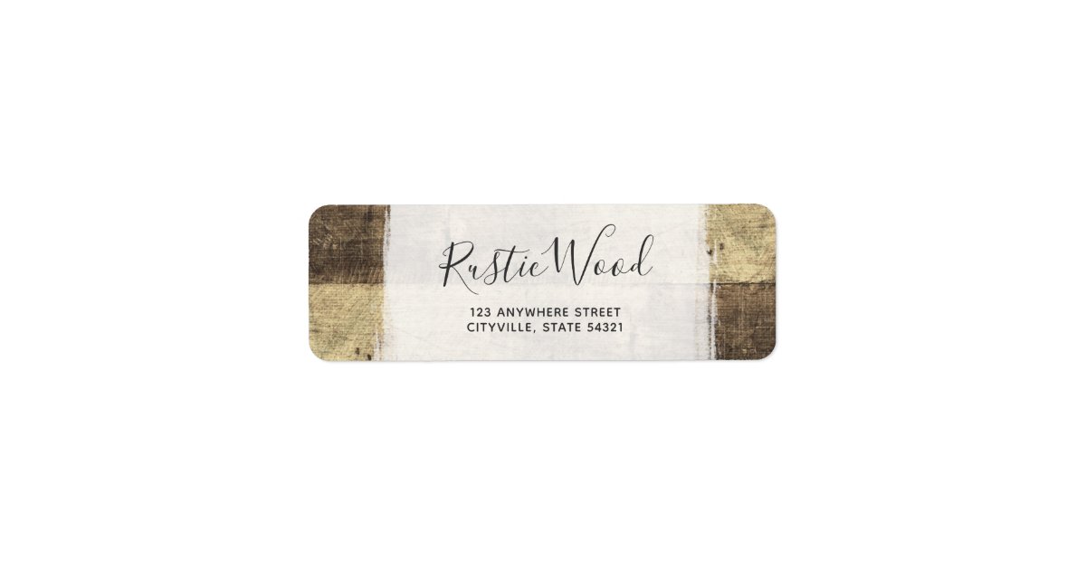 Rustic Wood Vintage Country Farm Return Address Label | Zazzle