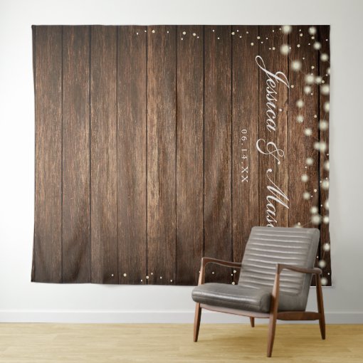 Rustic Wood Wall Backdrop - Wedding Photo Backdrop | Zazzle