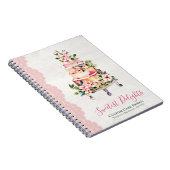 Rustic Wood Watercolor Floral Wedding Cake Bakery Notebook | Zazzle