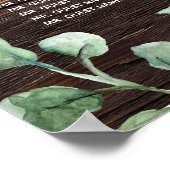 Rustic Wood Watercolor Flowers Wedding Seating Poster | Zazzle