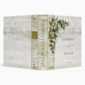 Rustic Wood Watercolor Greenery Wedding Binder | Zazzle