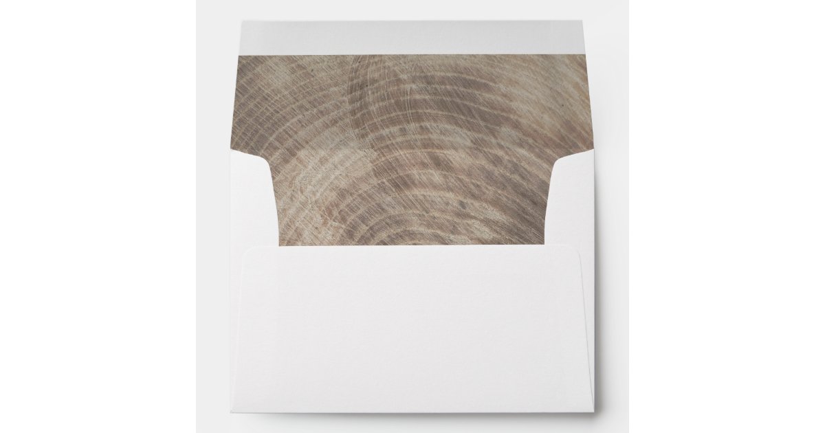 Rustic wood wedding invitation envelope | Zazzle