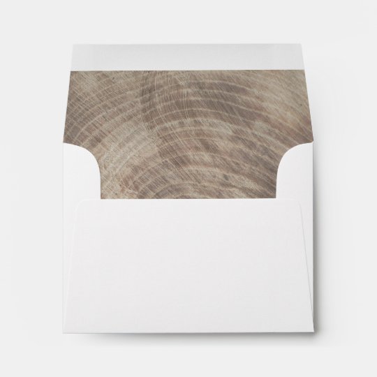 Rustic wood wedding invitation RSVP envelope | Zazzle.com
