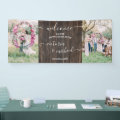 Rustic Wood wedding photo picture Welcome Banner | Zazzle