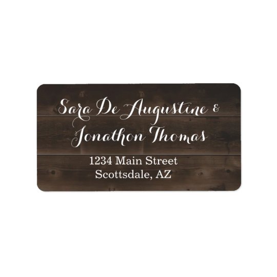 Rustic Wood Wedding Return Address Labels | Zazzle.com
